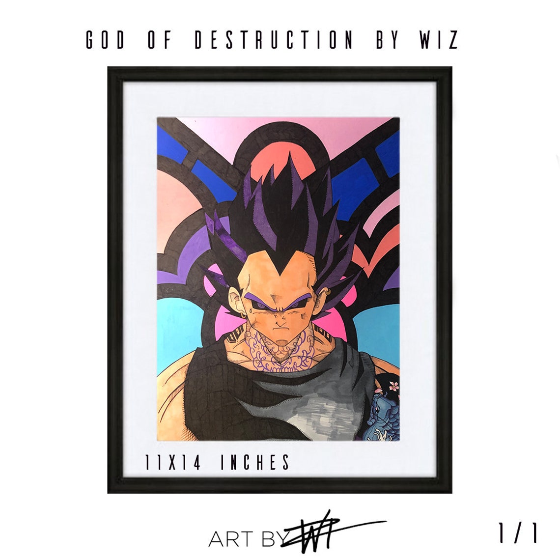New Form God of Destruction DBZ art by WIZ Vegeta – Walter Ivan Zamora
